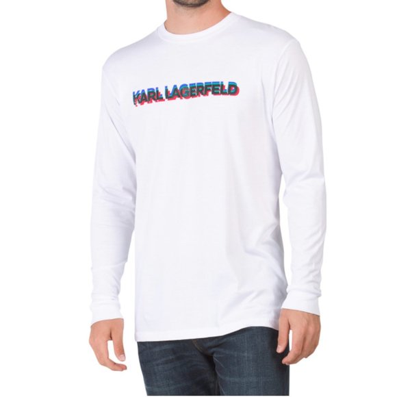 Karl Lagerfeld | Shirts | Nwt Karl Lagerfeld Lettering Multidimensional ...